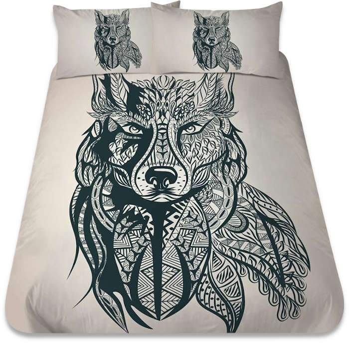 Påslakanset Svart-Vit Varg & Wolf-Cult.com