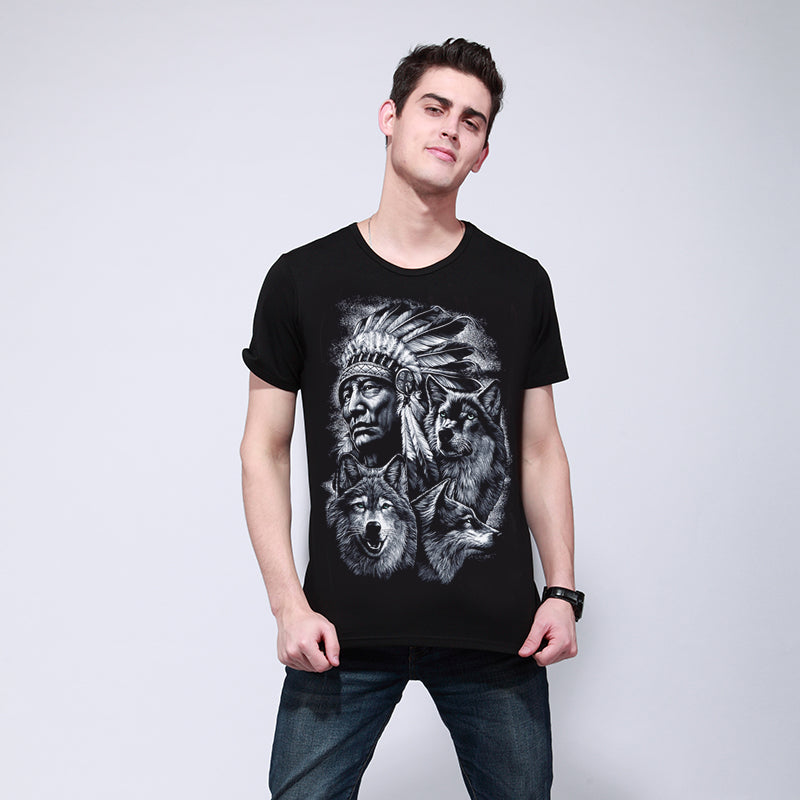 Svart T-Shirt Varg & Wolf-Cult.com