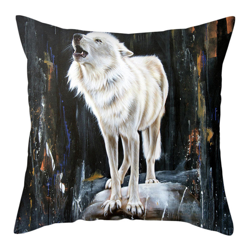 Kuddfodral Med Ylande Varg & Wolf-Cult.com